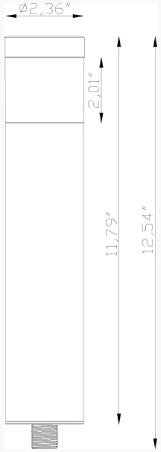 Lumien Black Aluminum Flat Top Bollard, Modular (Micro Module Not Incl ...