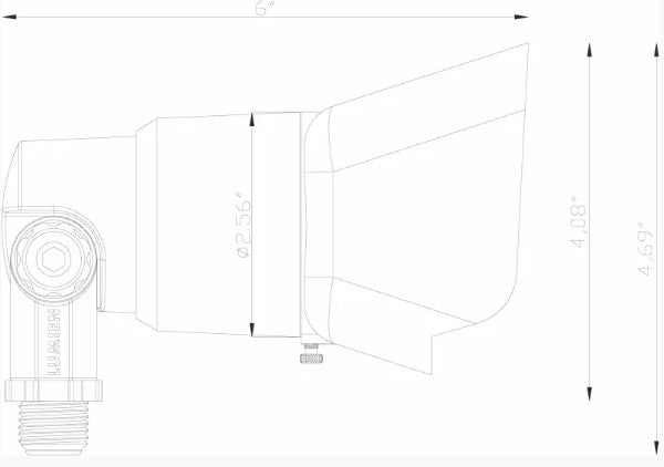 Lumien Brass Flood Light, Modular Light Source, 10W, 700 Lumens, 3000K ...