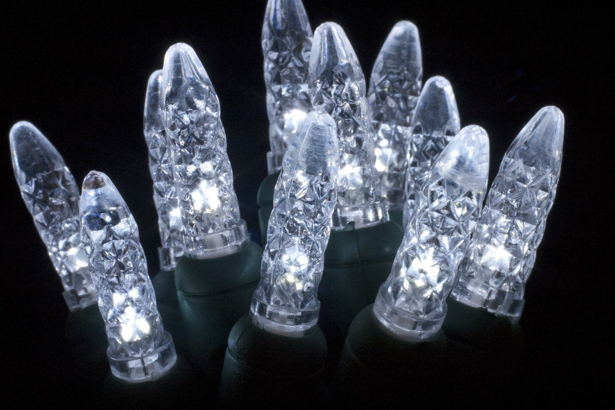 LED M5 String Lights, Pure White, 70 Bulbs, 4" Spacing – Atlantic Lighting